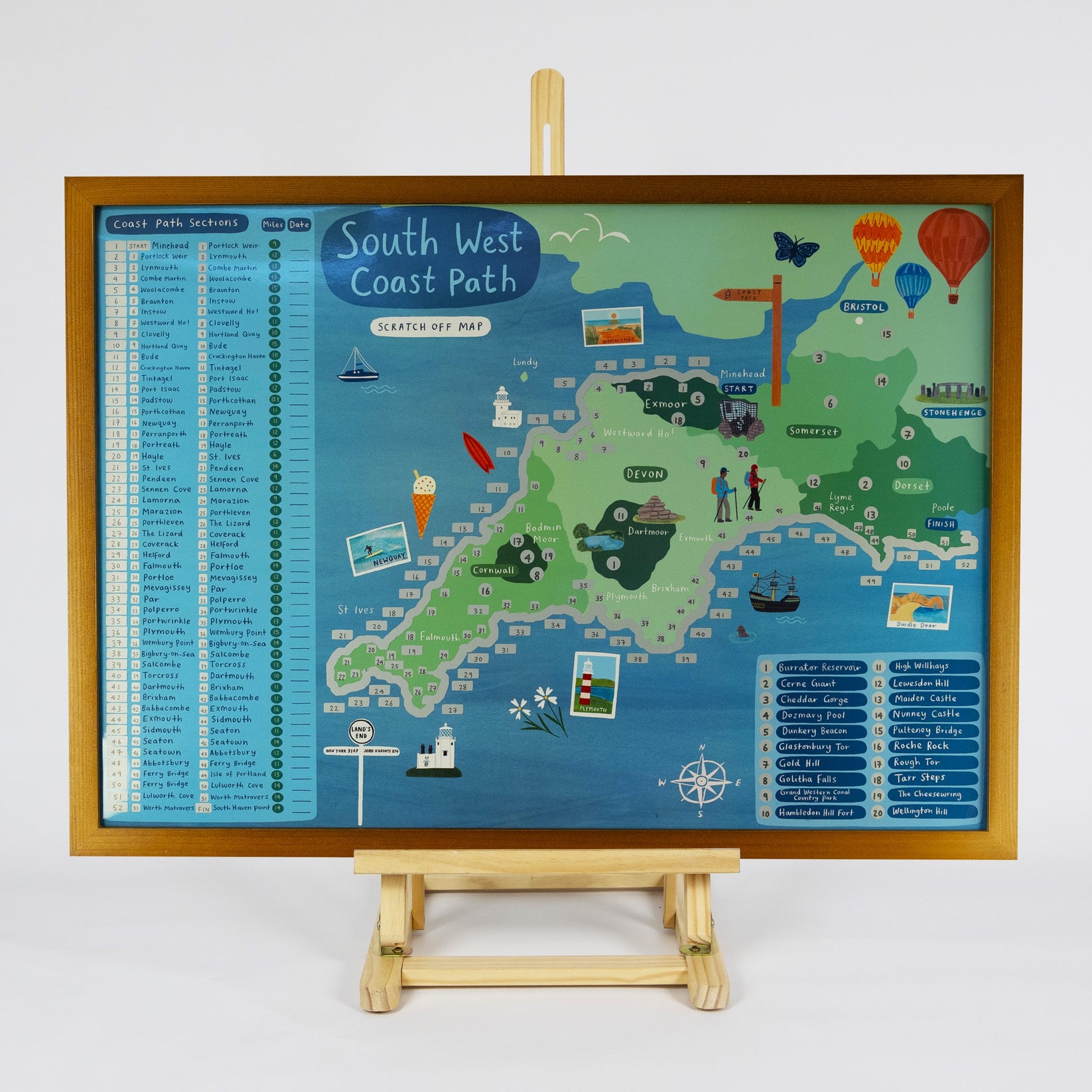 Scratch-Off Coast Path Map Poster – South West Coast Path Shop