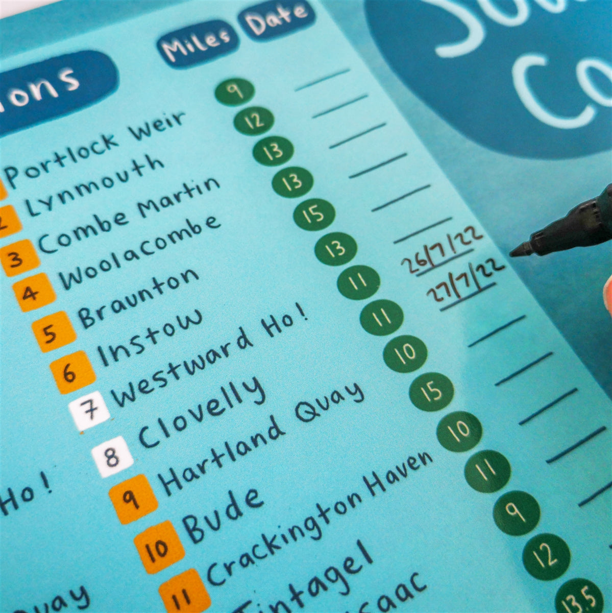 Scratch-Off Coast Path Map Poster – South West Coast Path Shop